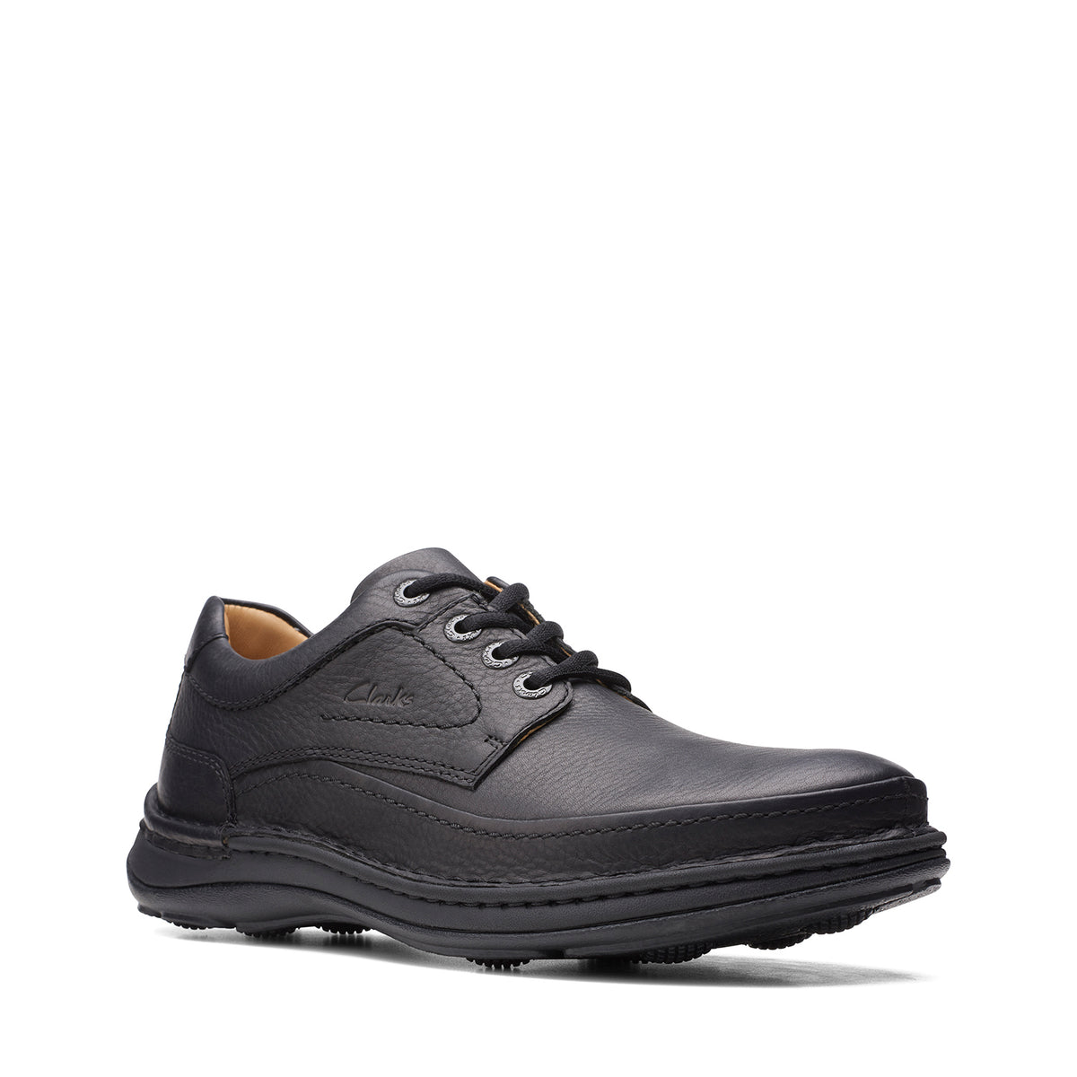 Mens - Nature Three Black Leather – Clarks Kuwait